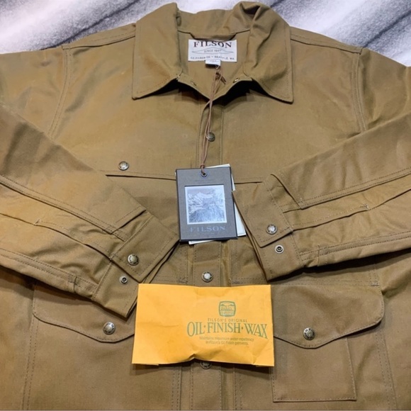 Filson | Jackets & Coats | Filson Tin Cloth Cruiser Dark Tan Jacket ...